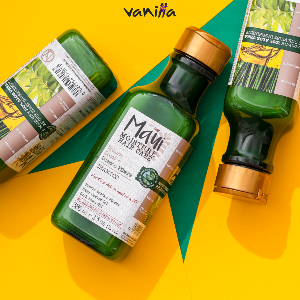 MAUI Moisture Hair Care Daily Volume Boost + Bamboo Fibers Shampoo 385ml ماوي شامبو تقوية الشعر ...