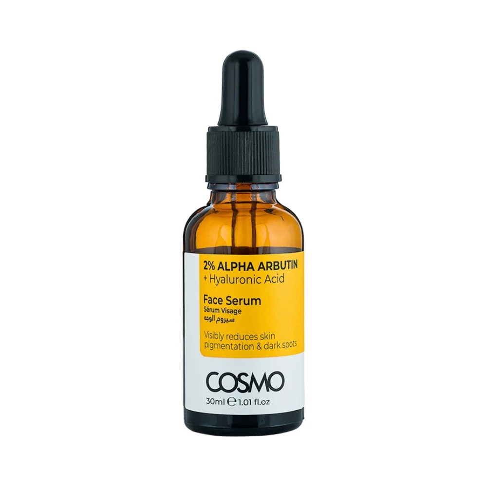 COSMO Alpha Arbutin 2% + Hyaluronic Acid Face Serum 30ml كوزمو سيروم ...